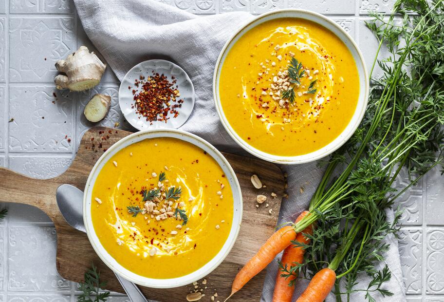 Mhren Kokos Ingwer Suppe