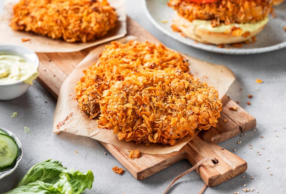 Crunchy Chicken Burger Pattys für den Thermomix®