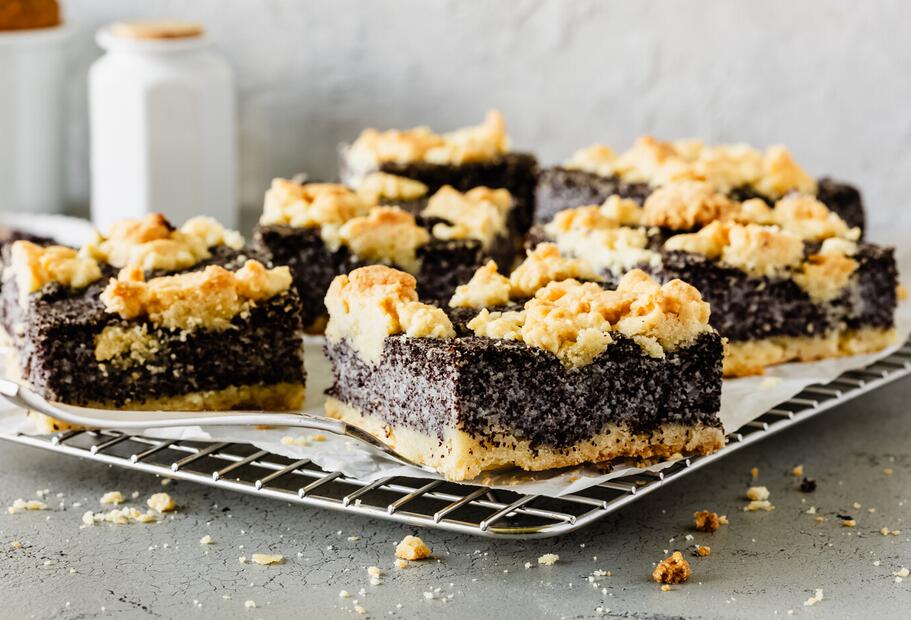 Mohnkuchen vom Blech mit Streusel für den Thermomix®